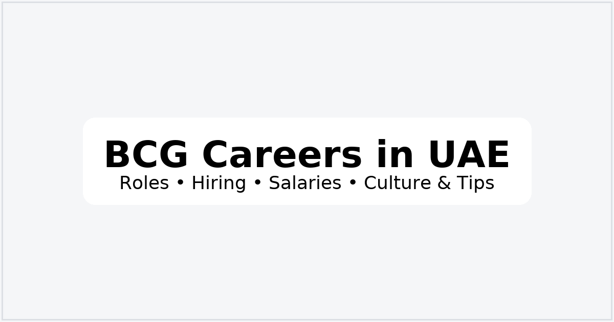 BCG Careers in UAE: Boston Consulting Group Jobs - EHSS.AE